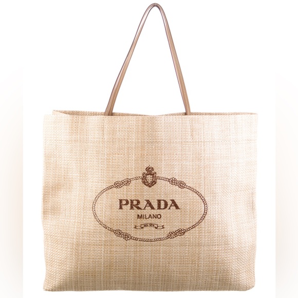 Prada Other Prada Beach Tote Bag Limited Edition Raffia In Xl Brand New Never Worn Poshmark